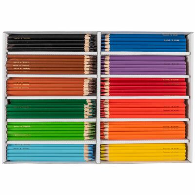 Kleurpotloden zeskantig | Heutink | 24 x 12 kleuren | 288 stuks ...