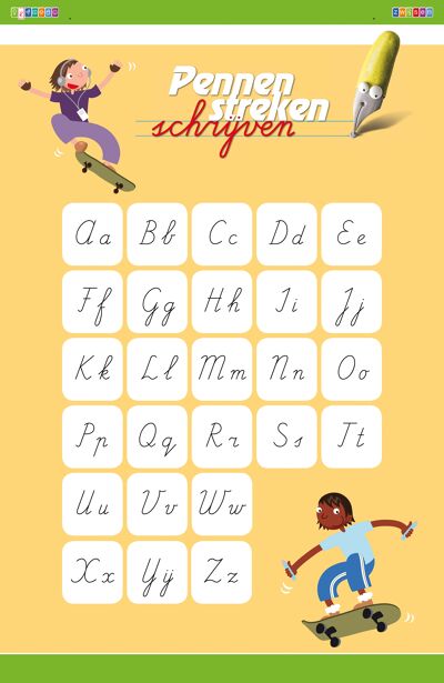 Letterposter | Groep 4-8 | Pennenstreken | Versie 2 | Heutink.nl