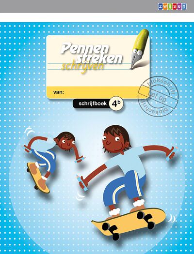 Schrijfboek B blokschrift | Groep 4 | Pennenstreken | Versie 2 | 5-voud | Heutink.nl