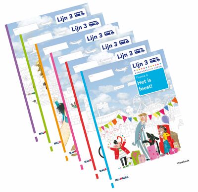 Werkboek thema 4 Op wielen | Groep 3 | Lijn 3 | Versie 1 | 5-voud | Heutink.nl
