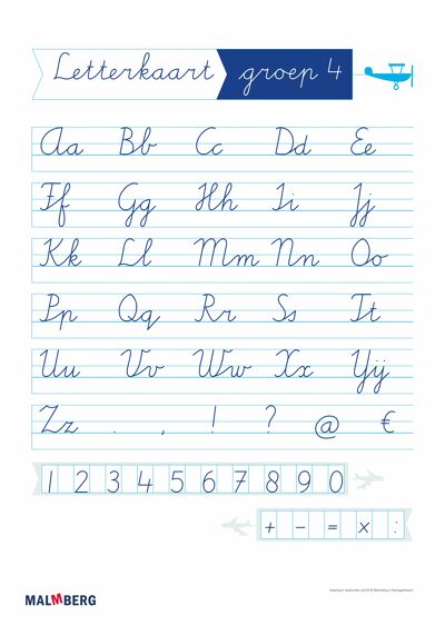 Klassikale letterkaart verbonden schrift | Groep 3-4 | Klinkers | Versie 1 | Heutink.nl